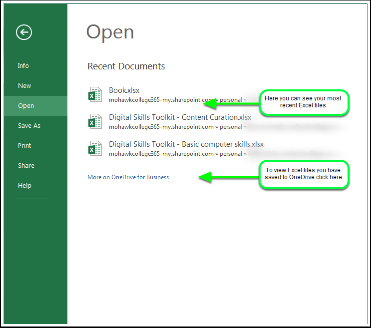 Getting Started with Excel Online | Mohawk College